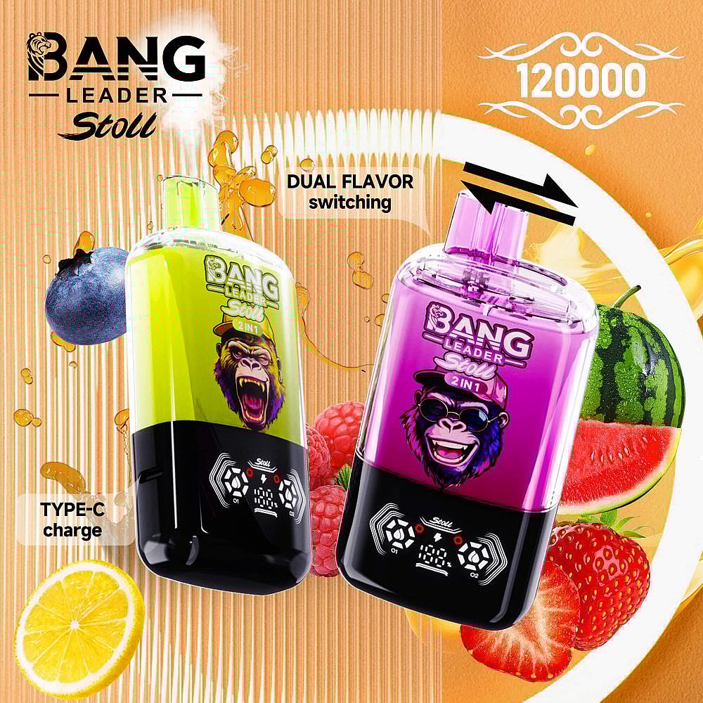 Bang Leader 120K: cigarrillo electrónico desechable de doble sabor con ...